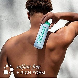 OffCourt Sulfate-Free Body Wash for Men & Women - Non-Drying Exfoliator with Glycolic & Lactic Acids Leaves Skin Fresh & Smooth with Fresh Citrus and Driftwood Scent, 3.4 Fl. Oz (Pack of 1)