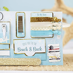 Wedding Day Emergency Kit for Bride, Beach Party Wedding Survival Kit, Bridal Shower Gift Set with Cosmetic Bag, Gift for The Bride, Bridesmaid Gifts