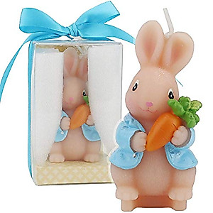 TIHOOD Cute Bunny Birthday Candle, Smokeless Rabbit Cake Candle and Party Supplies, Hand-Made Cake Topper Decoration, Great Gift (Bunny)