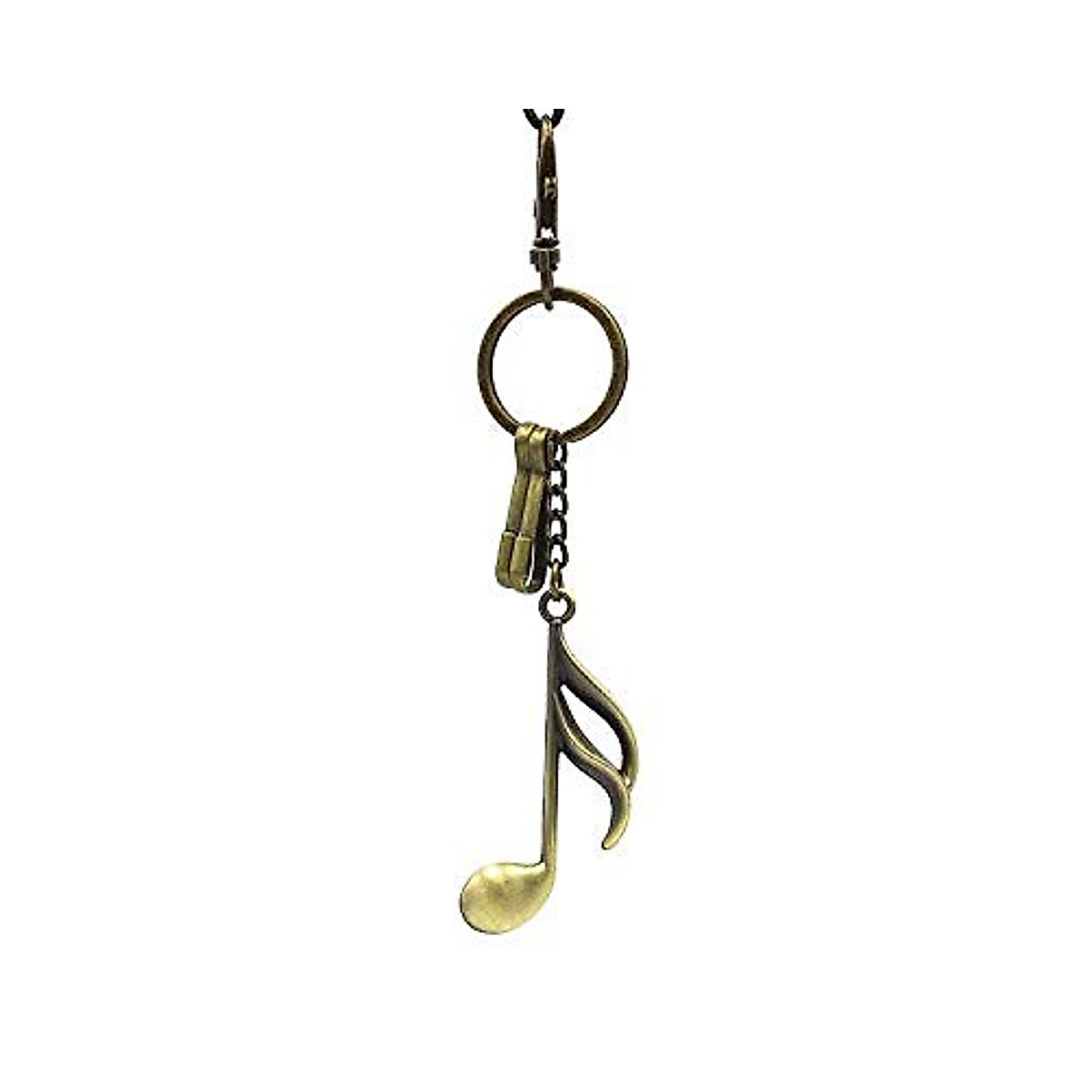 NEWOTE Vintage Bronze Music Note Keychains Men's Women Clef Treble Key Rings for Key BFF Relationship Gift, Set of 3