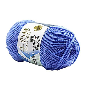 2 Set 1 Roll 5-Strand Wool Yarn Soft Warm DIY Beginner Needlework Hand Knitting Crochet Yarn Ball for Sewing Shop Crochet Yarn