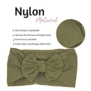 DiaperSquad's Baby Girl Bow Headbands Newborn Infant Toddler 20-pack Hairbands and Bows Child Hair Accessories