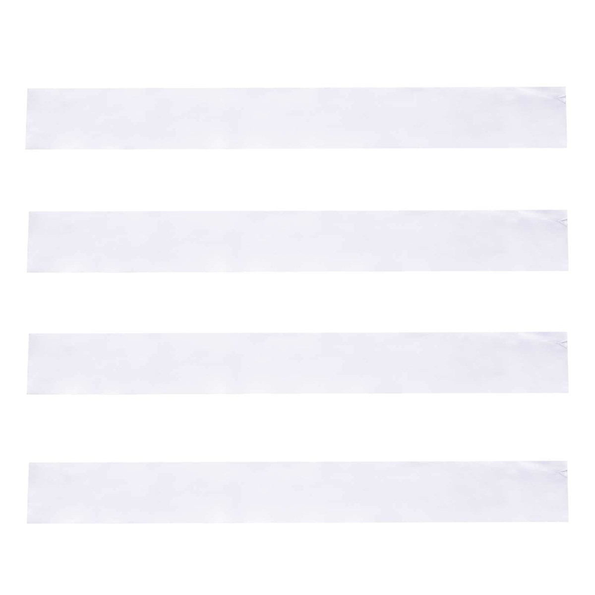 4 Pcs Blank Satin Sashes Plain Sashes Party Accessory for Graduation Wedding Party, Satin Sashes Pageant(White) Make Your Own Sash, 4 Pack (White sashes)