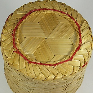 Thai Lao Sticky Rice Single Serving Bamboo Basket 3.5 Inch By Inspirepossible