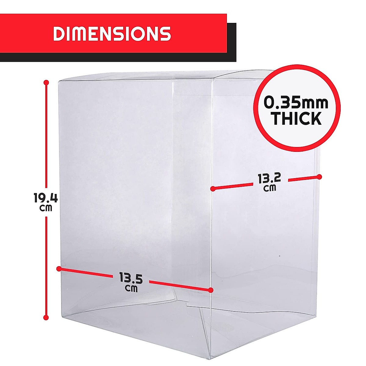 ==DISCONTINUE== Funko Pop Protector - 10-Pack, Funko Pop Display Case - Compatible with All Standard 6" Funko Pop Figures, Overwatch Action Figures 0.40 mm Thick & Stackable