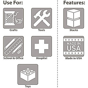 Akro-Mils 09514 ProBox 14-Inch Plastic Toolbox for Tools, Hobby or Craft Storage Toolbox with Removable Tray, 14-Inch x 8-Inch x 8-Inch, Black