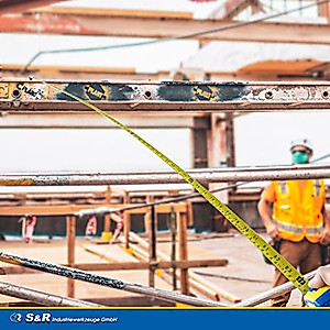 S&R Industriewerkzeuge Tape Measure Inch and Metric Q-Series 5M / 16 Ft, Tape 25 Mm, Nylon Coated, Measuring Pocket Tapes Impact Resistant, Rubberized Case