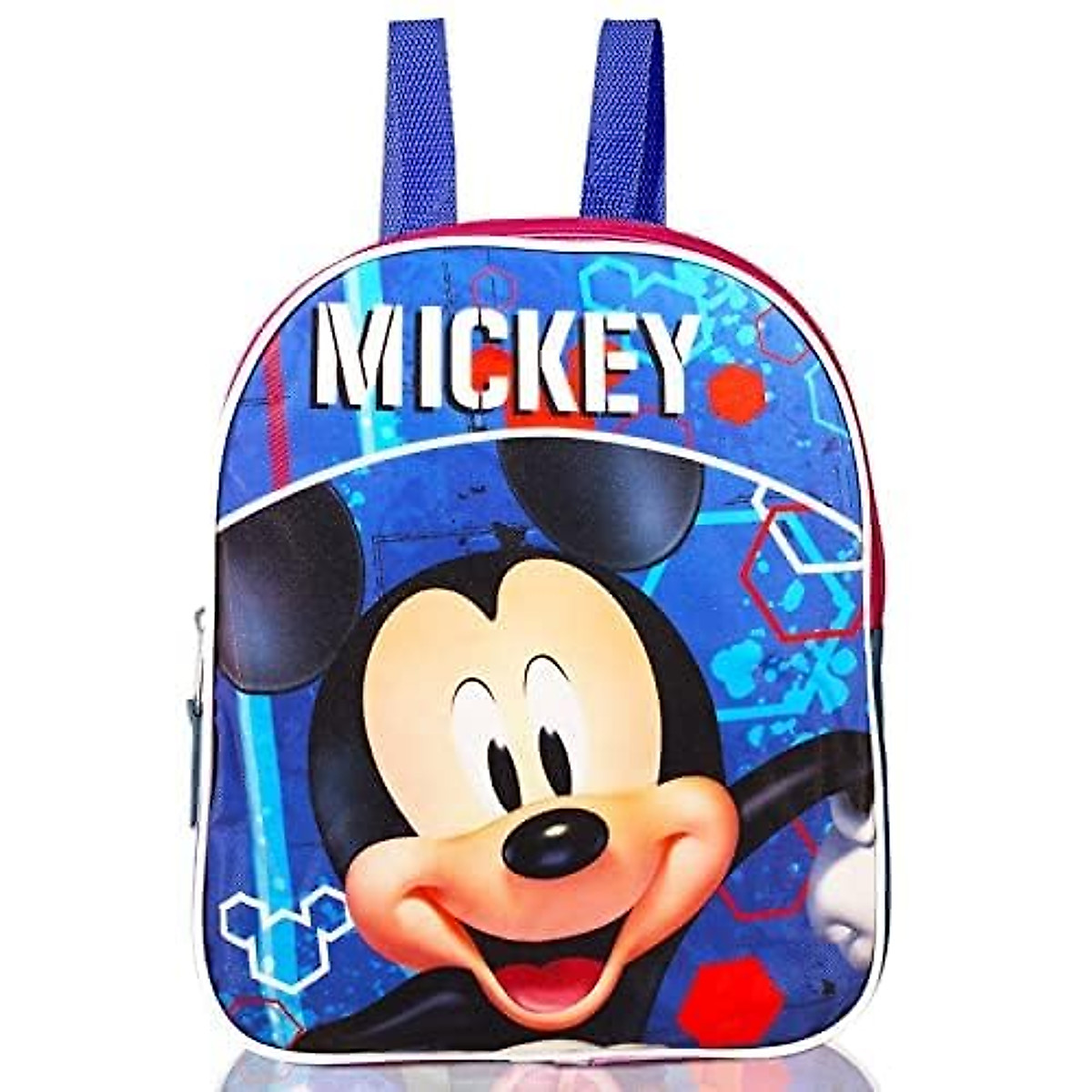 Fast Forward Mickey Mouse Mini Backpack with Lunch Box Set - Bundle with 11" Mickey Backpack, Mickey Mouse Lunch Bag, Water Bottle, Stickers, More | Mickey Backpack for Toddlers
