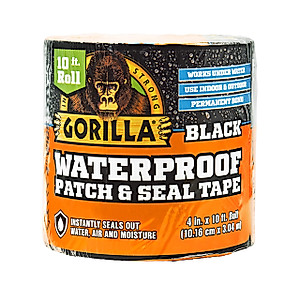 Gorilla Waterproof Patch & Seal Tape Combo, Black and White
