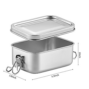 BEFOY Small Stainless Steel Food Storage Containers Set | Reusable Metal Lunch Snack Boxes Food Prep Container with Lids Freezer & Dishwasher Safe | 550 ml | BPA-Free Plastic-Free