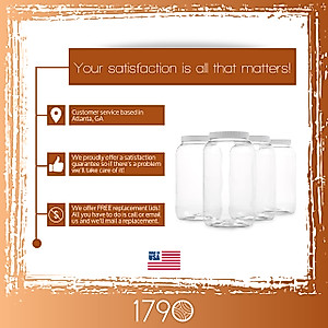 Empty 1 Gallon Glass Jar w/Airtight Leakproof Plastic Lid - Wide Mouth Easy to Clean - BPA Free & Dishwasher Safe - USDA Certified - Kombucha Tea, Kefir, Canning, Sun Tea, Fermentation, Food Storage