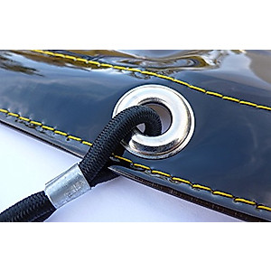 Eevelle USA Solarcap Universal Tinted Forklift Cover - Heavy Duty, Waterproof Vinyl - OSHA Compliant - Universal Fit, Sun & Rain Protection, 53"L x 45"W – Black