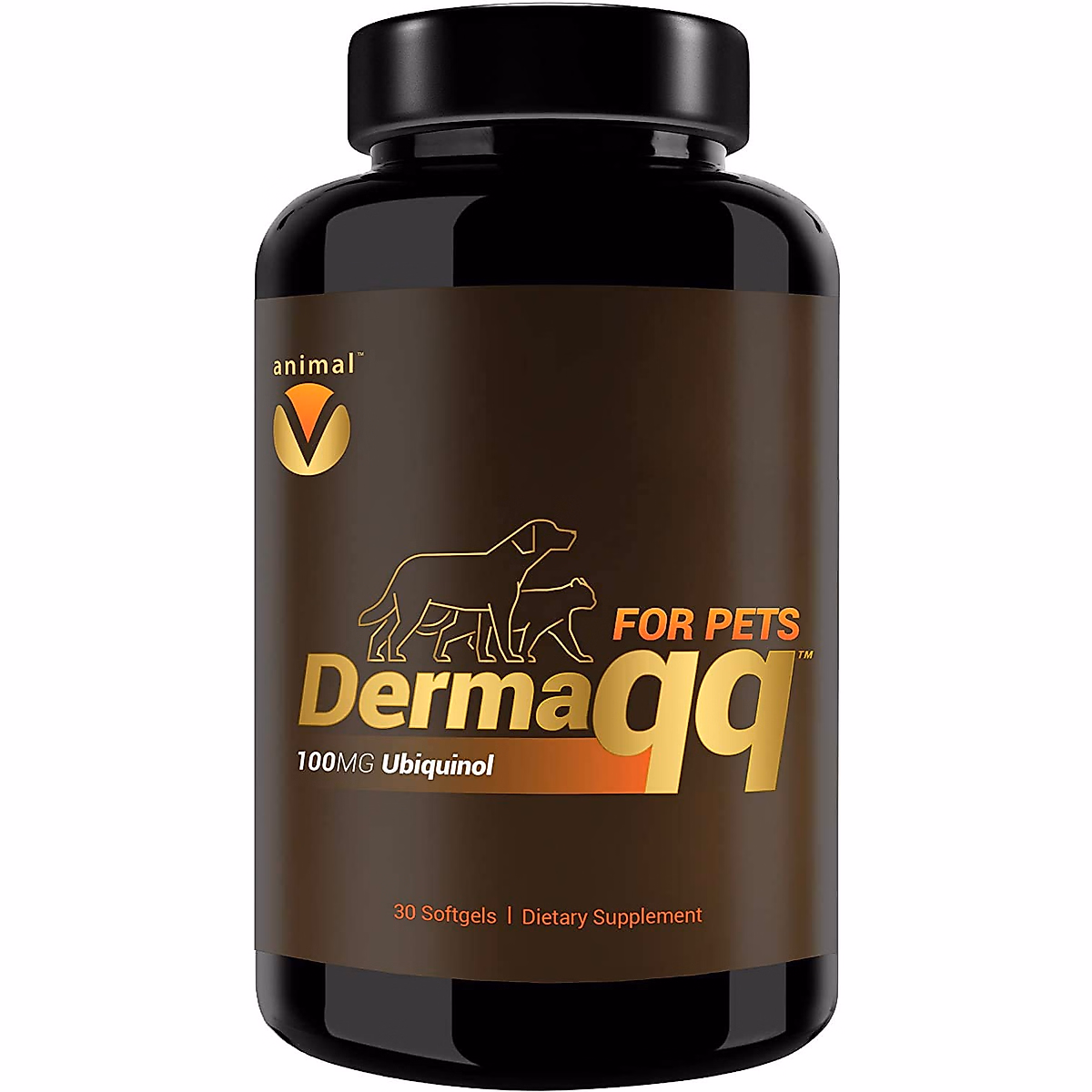 animal V, Inc Dermaqq HIGH Absorption Ubiquinol (QH) - CoQ10 for Dog and Cat Hot Spots, Hair Loss, Dermatitis Support for Relief of Itchy, Dry and Irritated Skin