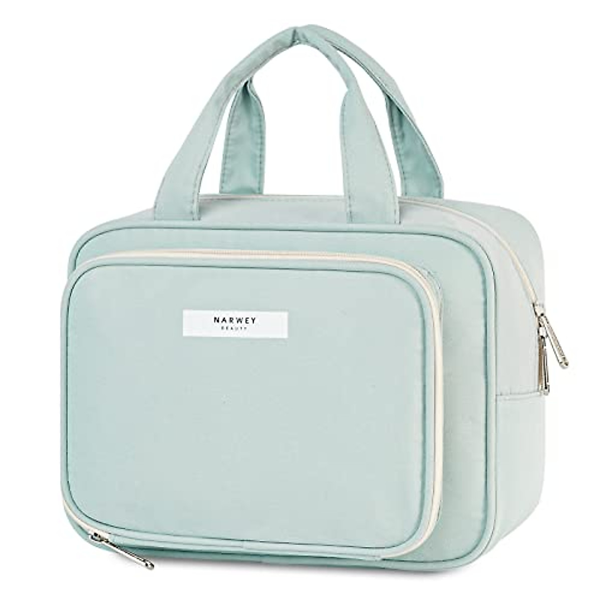 Narwey Large Toiletry Bag Women Makeup Bag Organizer Travel Cosmetic Bag for Essentials Accessories (Mint Green)