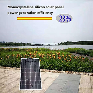 CAJUCA Flexible Solar Panel, 100 Watt 18 Volt Monocrystalline Bendable Solar Charger, Portable Solar Board for RV Tent Roof