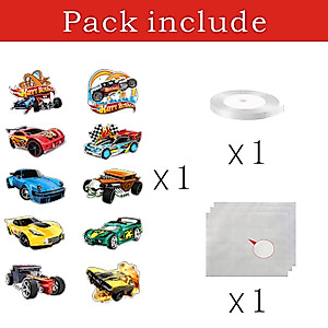 Hot Cars Porch Sign Door Hanging Banner, Cars Themed Birthday Party Supplies for Boys and Girls Kids Party Decorations Decor
