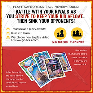 Grandpa Beck's Games Skull King - The Ultimate Pirate Trick Taking Card Game | from The Creators of Cover Your Assets | 2-8 Players Ages 8+