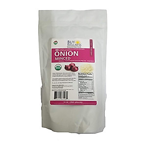 Buy Wellness Onion Minced & Flakes USDA Organic Fresh Dehydrated Organic Dried Onion Flakes 14 oz