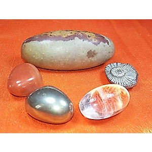 Paper Panchayatan Shila for Sona Bhadra Ganpati , Vallam Surya , Shaligram Vishnu , Banalingam Shiv and Swarnamukhi Devi (Multicolour)