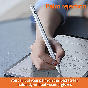 Stylus Pen for iPad with Palm Rejection Stylus Pencil Compatible with iPad Pro 12'3/4/5 Gen and iPad Pro 11'',iPad Mini 6th Gen, iPad Air 3/4/5, iPad Mini 5/6th, iPad 6/7/8th Gen