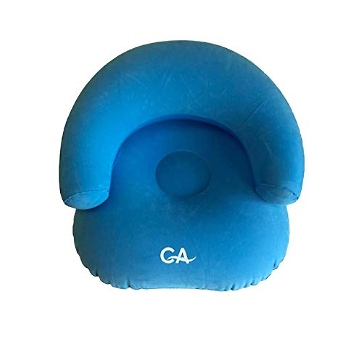 Comfort Axis Heavy Duty Inflatable Flocking Lounger Sofa, Wide Armrest Design for Kids Blue 23.5" by 23.5" by 16"