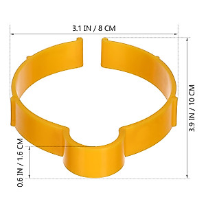 VICASKY 4pcs Sheet Binding Circle Car Accesories Automotive Tools Stickers for Car Vinyl Roll Holder Clips to Hold Car Decal Sticker Film Plastic Vinyl Wraps Clip Bracket Yellow Small