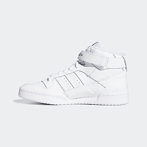adidas Originals Women's Forum Mid Sneaker, White/White/White, 9