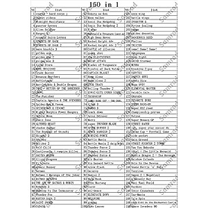 Samrad Super Card 150 in 1 Multi Cartridge for Sega Genesis Mega Drive 16 Bit Game Console