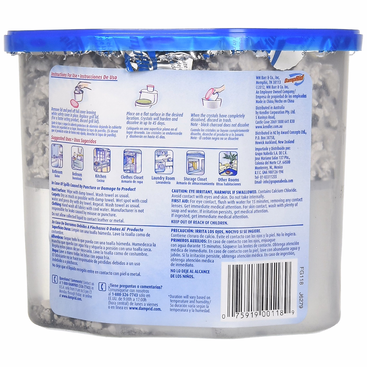 DampRid Moisture Absorber with Activated Charcoal, 18oz (3 Pack)