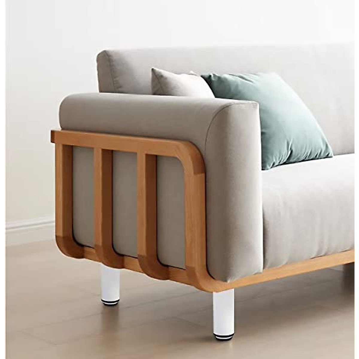 Metal Adjustable Height Furniture Legs 4.7-8 inch, Heavy Duty Support Legs for Furniture Set of 4,Sofa Cabinet Legs,Adjustable Height Replacement Support Leg for Furniture/Bed/Cabinet/TV Stand(white)