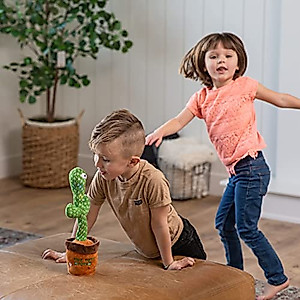 Tiny Tots Toys Dancing Cactus Mimicking Toy for Baby - Talking Cactus That Mimics and Sings - 125 Songs 35 Nursery Rhymes for Toddlers and Up | Repeats, Mimics and Wiggles with Dazzling LED Lights