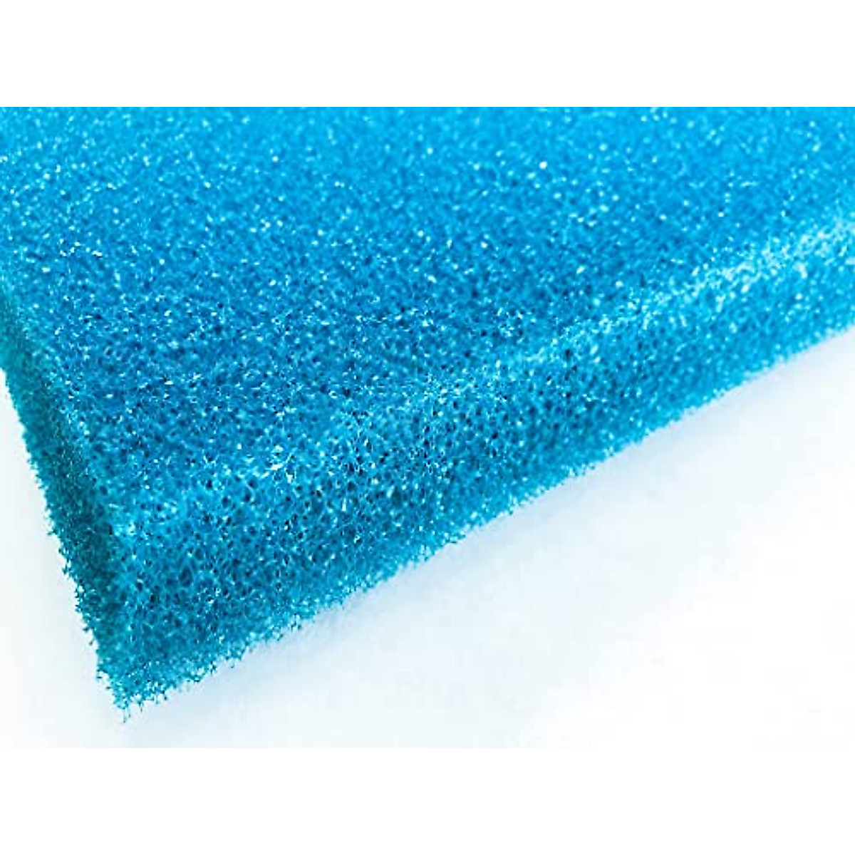 ViaAqua Aquarium Filter Sponge Open Cell Foam Sheet Bio Sponge Filter Media Pad HMF Fish Tank Sump Divider 12" x 12" x 2" (Blue, 20PPI)