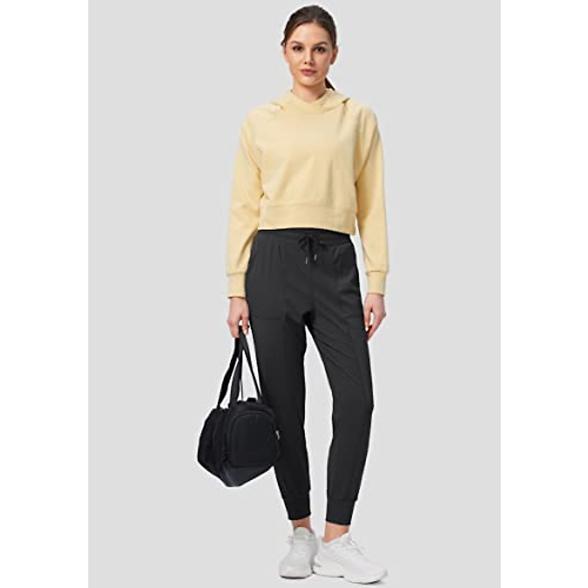 G Gradual Women's Jogger Pants High Waisted Athletic Sweatpants Drawstring Lounge Joggers for Women with Pockets(Black M)