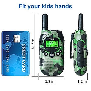 TIDRADIO TD-M3 Walkie Talkies for Kids 22 Channel USB Rechargeable Kids Walkie Talkies 2 Way Radio Toy Best Gifts for Boys and Girls to Outside 3 Pack