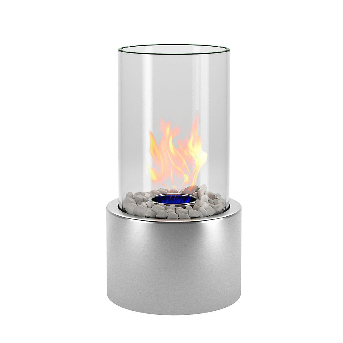 Regal Flame Eden Ventless Tabletop Portable Bio Ethanol Fireplace in Stainless Steel
