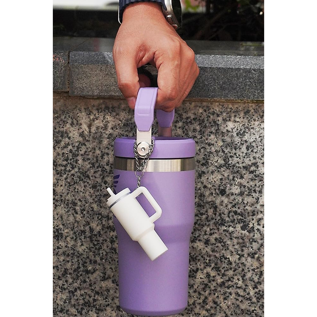 Dreamfocus Mini Cup Keychain Charms for Stanley 40 oz Tumbler Handle