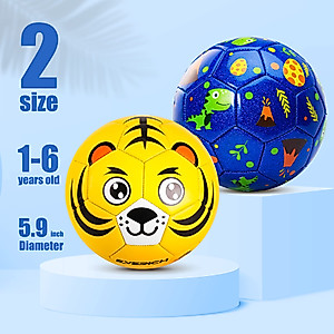 EVERICH TOY Pack of 2 Soccer Ball Size 2 Soccer Balls for Kids-Sport Ball for Toddlers-Backyard Lawn Sand Outdoor Toys for Boys and Girls,Including Pump