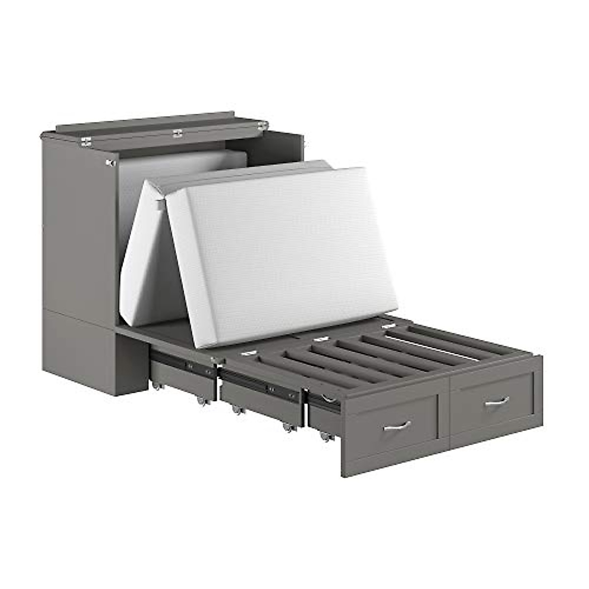 AFI Hamilton Murphy Bed Chest with Charging Station, Twin XL, Grey