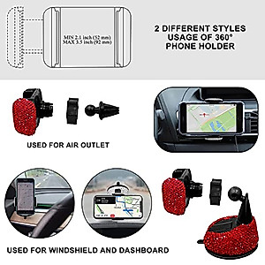 Yixin YIXIN Car Accessories for Women, Bling Set, Car Phone