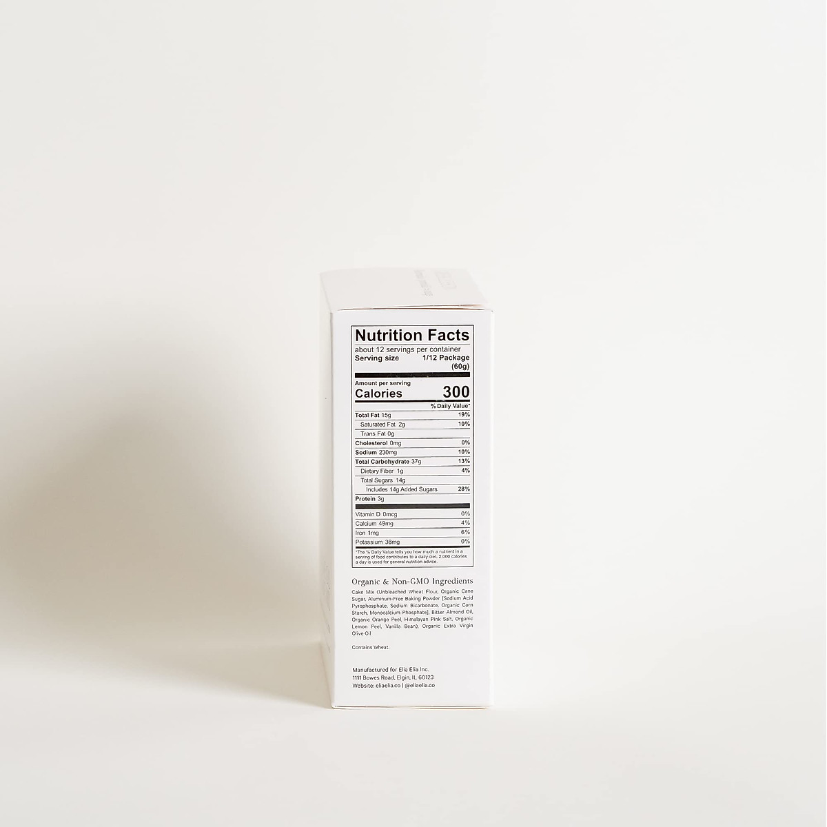 ELIA Olive Oil Cake Mix, Almond & Orange Organic Cake Mix, Hostess Gift, Organic and Non-GMO Baking Mix, Greek Extra Virgin Olive Oil Included, Natural Mediterranean Dessert, Foodie Gift, Almond Citrus, Pack of 1