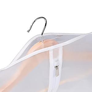 Univivi Hanging Garment Bags10Pack Clear Dress Bags Clothes Bag Covers for Coat Gown Suit