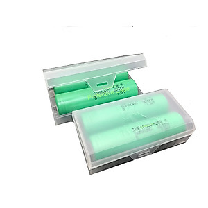 100% Authentic Samsung25R 3.7V Rechargeable 18650 Battery 25R Flat Top, Real 2500mAh(4 Pack, with Free Plastic Case)