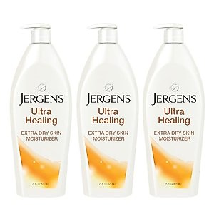 Jergens Ultra Healing Dry Skin Lotion, Hand and Body Moisturizer for Quick Absorption into Extra Dry Skin with Hydralucence Blend, Vitamins C, E and B5, White, 21 oz, Pack of 3