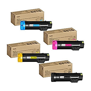 ejet Phaser 6510/ Workcentre 6515 High Capacity Toner Cartridge (5500 Pages) Compatible Replacement for Xerox Phaser 6510 WorkCentre 6515 Printer (1 Black, 1 Cyan, 1 Magenta, 1 Yellow, 4-Pack)