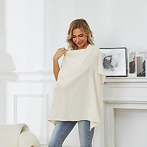 PPOGOO Nursing Cover for Breastfeeding Super Soft Multi Use for Baby Car Seat Covers Canopy Shopping Cart Cover Scarf Light Blanket Stroller Cover