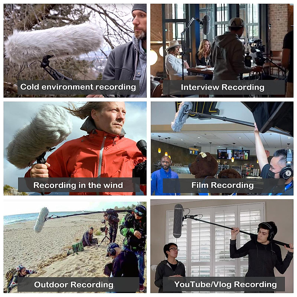 Micolive Microphone Windshield Blimp Windscreen Style Protect Cage and Shock Mount Suspension System Compatible with Rode NTG1 NTG2 NTG3 NTG4 AT875R Line MKE 600 Series Shotgun Microphones etc