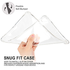 KIQ Case for iPad 9.7 5th 6th Gen, TPU Skin Protection Anti Slip Lightweight Cover for Apple iPad 9.7 2017/2018 5th & 6th Generation Air 1 2 Pro 9.7[Clear]