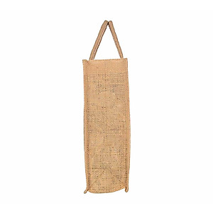 BANNER BUZZ MAKE IT VISIBLE BannerBuzz Jute Tote Bag Made of 100% Biodegradable Jute Material (16" W X 13" H X 6" B, Natural Brown Color)