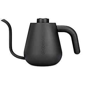 Soma Stainless Steel Gooseneck Coffee & Tea Kettle, Black, 1 Liter, Stovetop