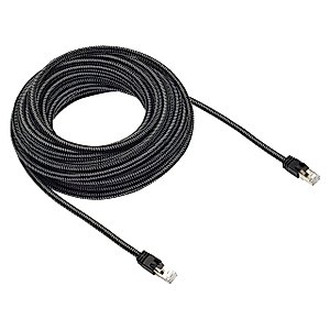 Amazon Basics Braided RJ45 Cat-7 Gigabit Ethernet Patch Internet Cable - 50 Feet, Black